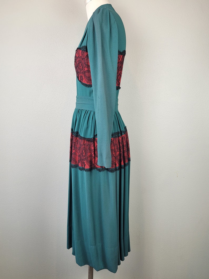 1940s Incredible Lace and Crepe VFW Dance Hall Dress - Etsy