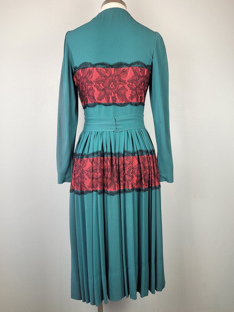 1940s Incredible Lace and Crepe VFW Dance Hall Dress - Etsy