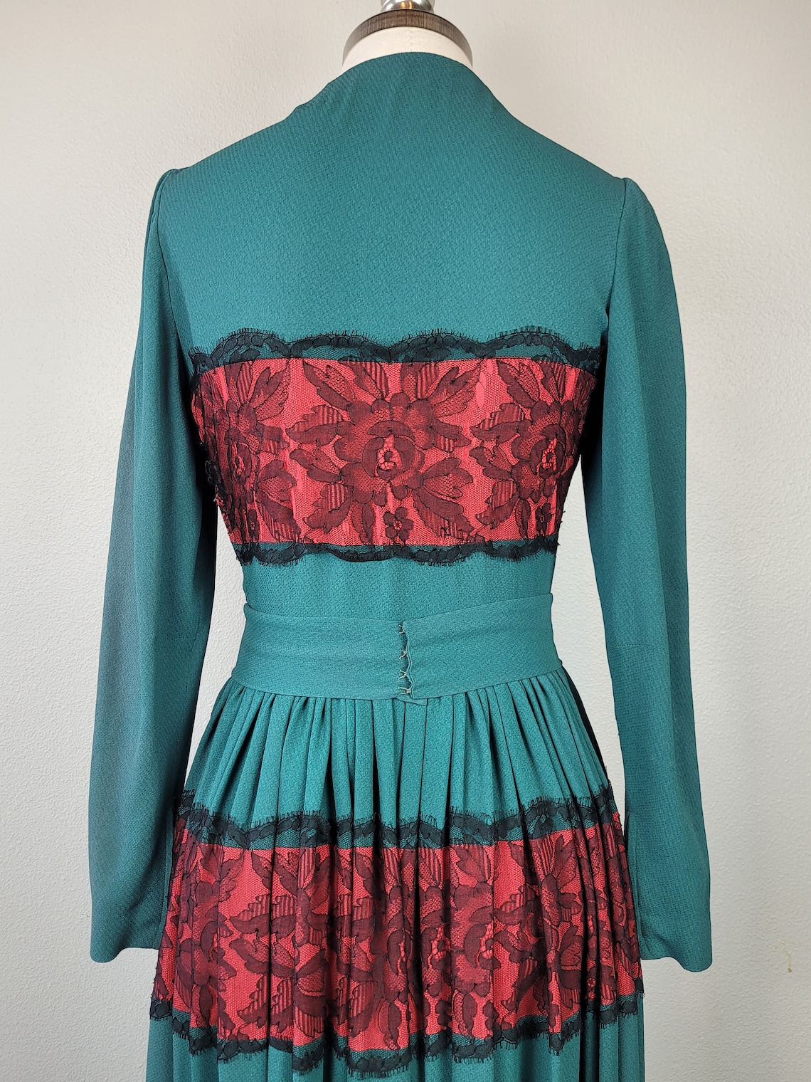 1940s Incredible Lace and Crepe VFW Dance Hall Dress - Etsy