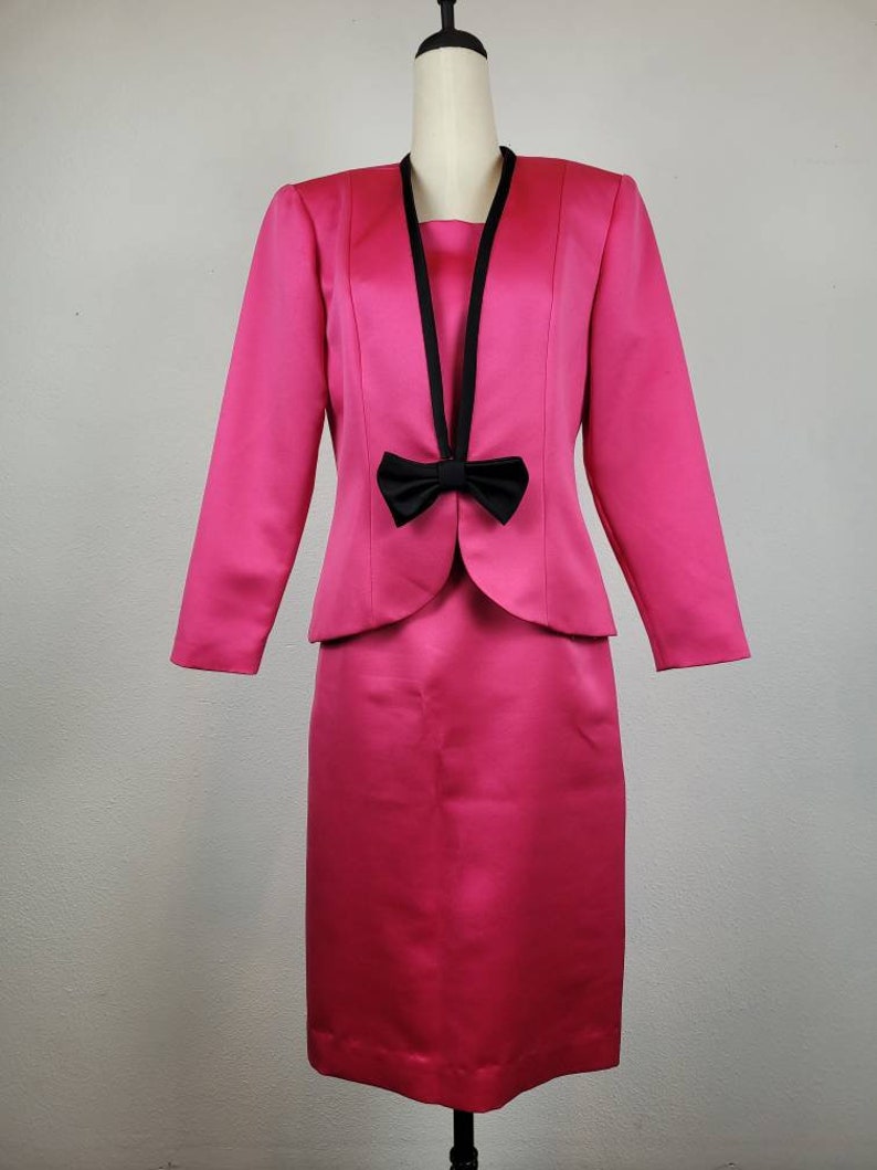 1980s Neon Pink Power Suit - Etsy