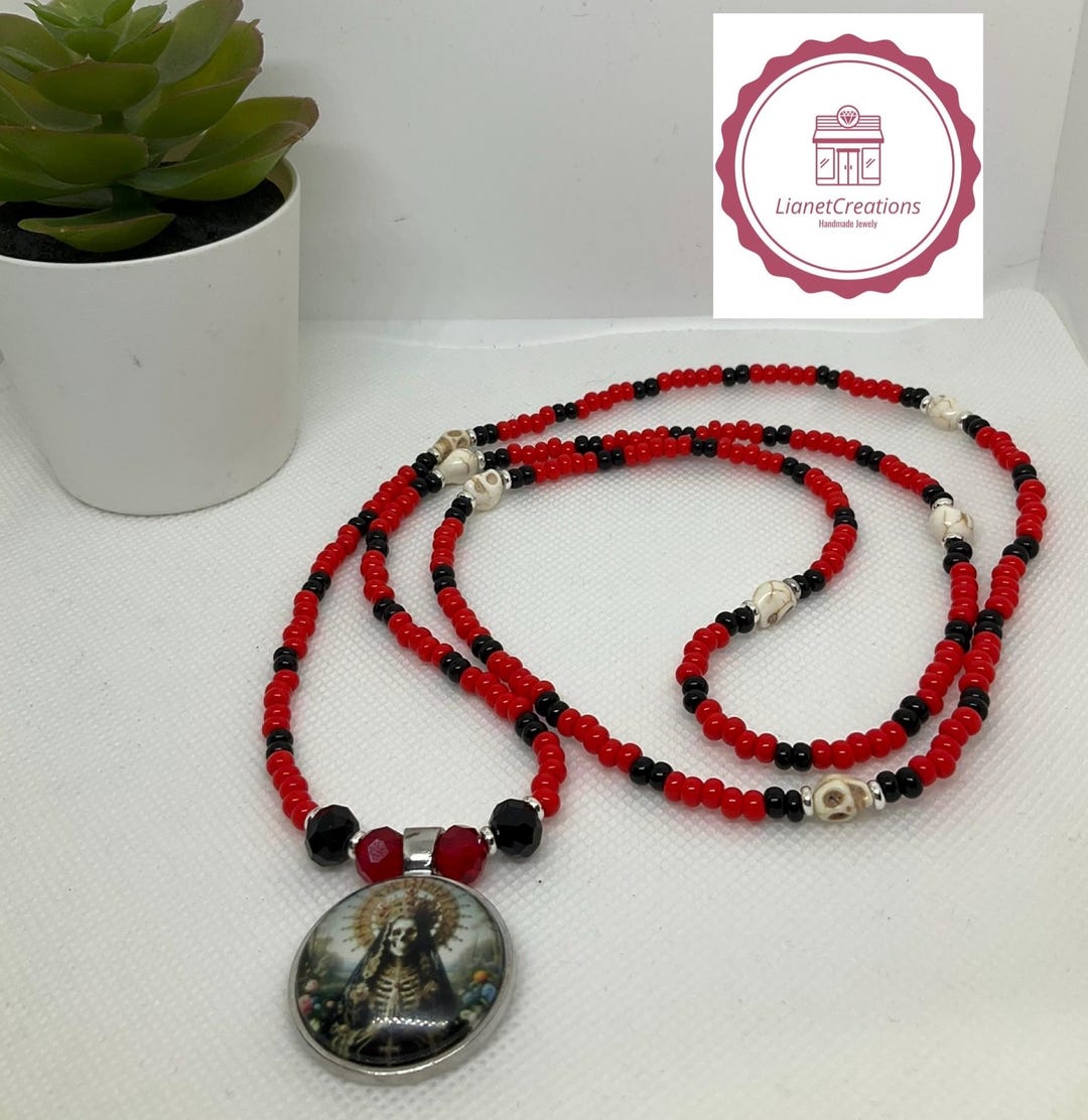 Collar De Santa Muerte - Etsy