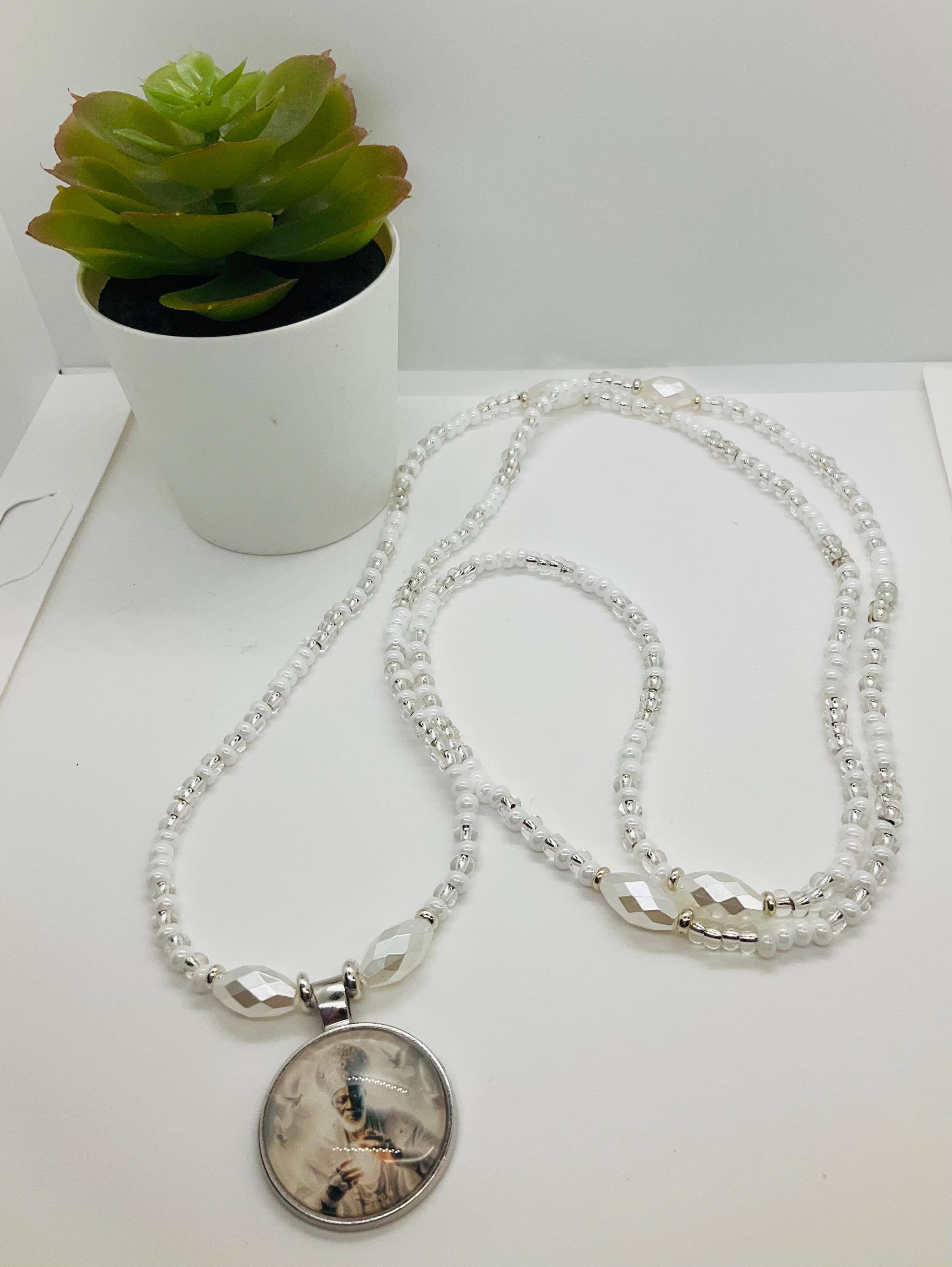 Collar De Obatala Con Medalla - Etsy