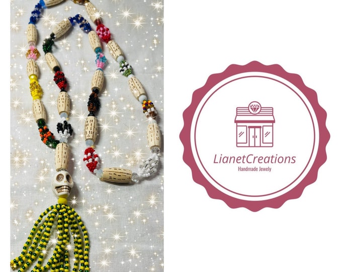 IFA OGBE YONO Santeria Bead Ogbellono Collar Con Letra - Etsy