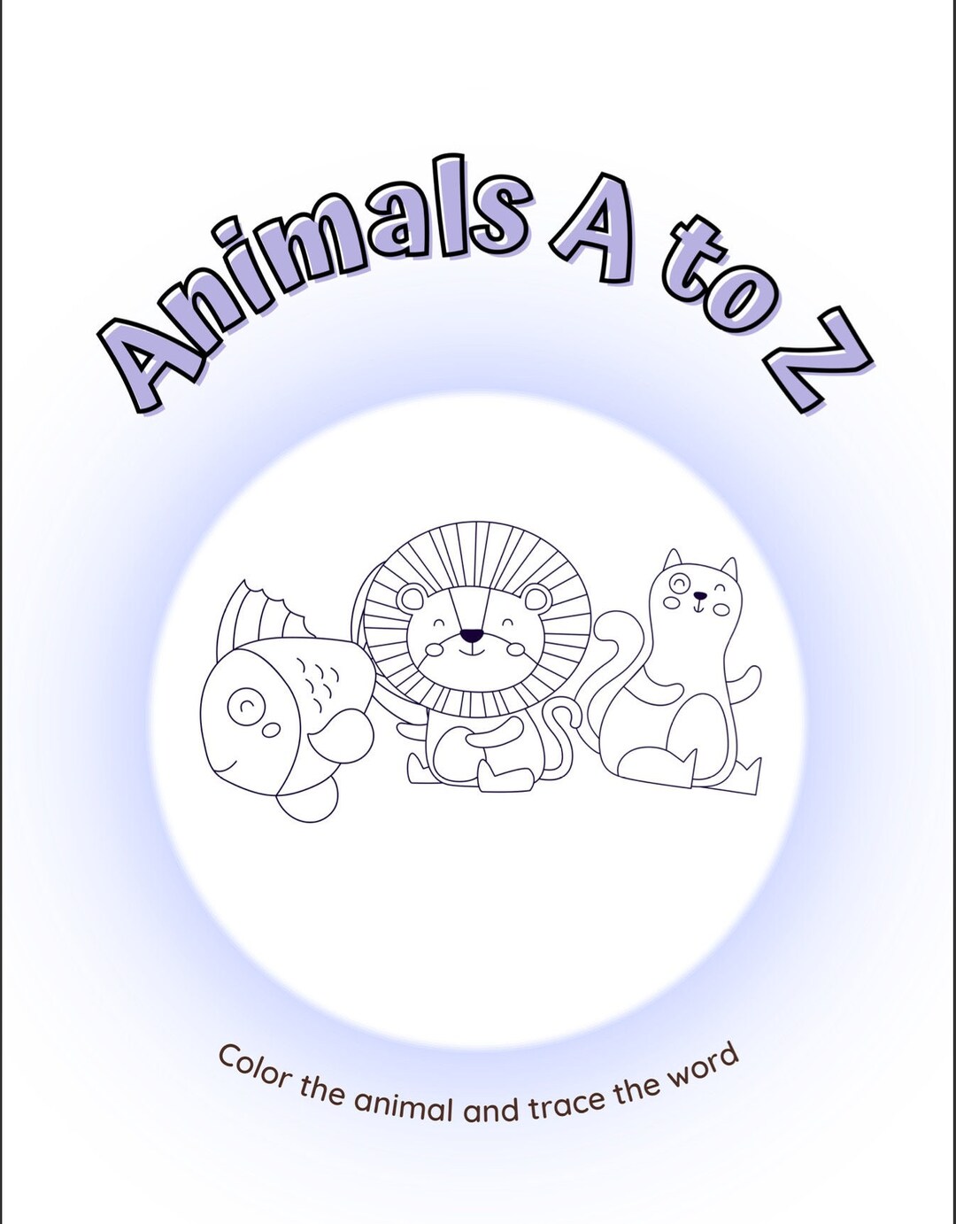 Animal A to Z Digital print Workbook for Preschoolers and Toddlers ...
