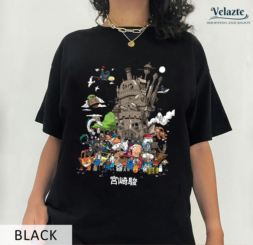 Ghibli Characters Shirt Spirited Away No Face Howl's - Etsy