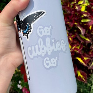 Go Cubbies Go Clear Vinyl Sticker - Etsy