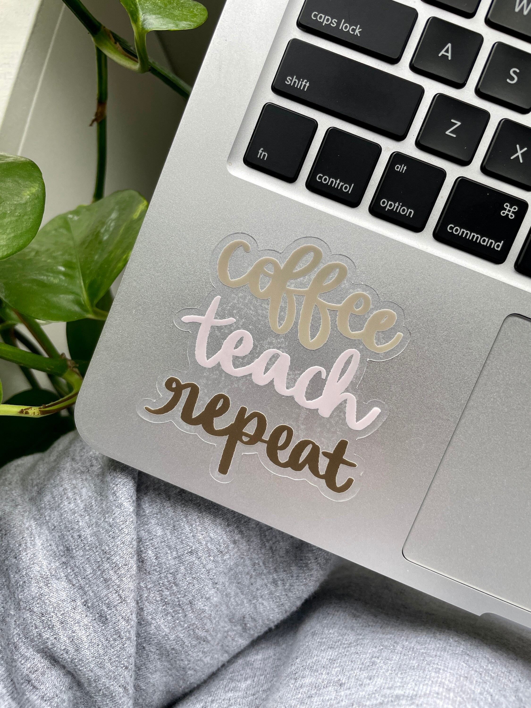 Teacher Clear Vinyl Stickers | Etsy