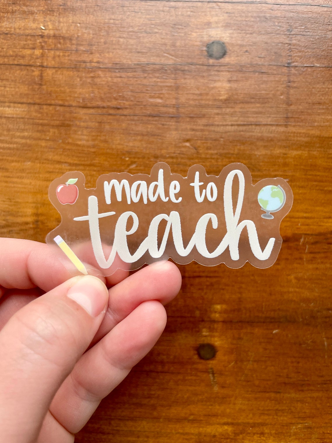 Teacher Clear Vinyl Stickers - Etsy