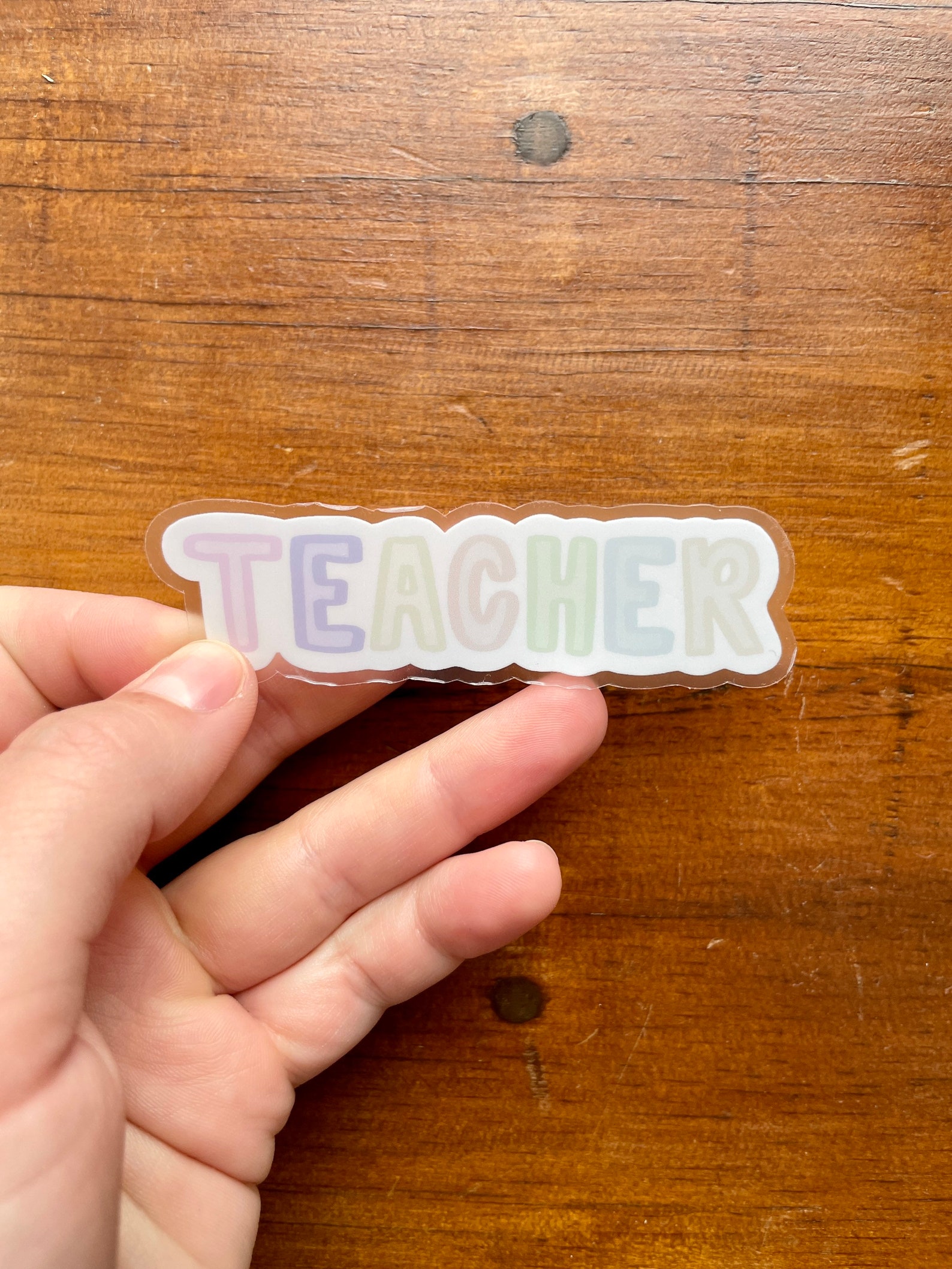Teacher Clear Vinyl Stickers - Etsy