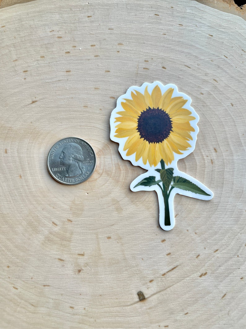 Sunflower Vinyl Sticker/magnet - Etsy