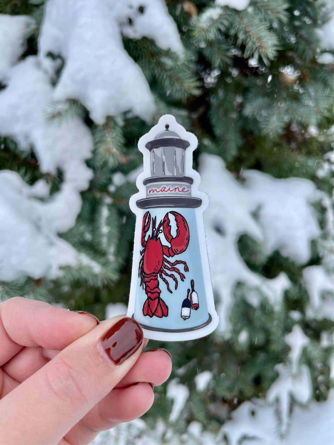 Maine Lighthouse Vinyl Sticker/magnet - Etsy