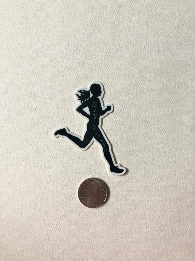 Woman Running Vinyl Sticker/magnet - Etsy