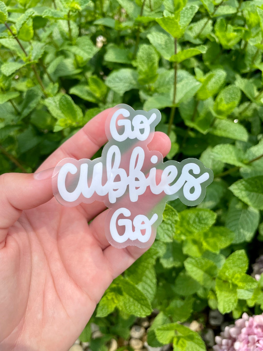 Go Cubbies Go Clear Vinyl Sticker - Etsy