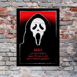 Scream Horror Movie Poster 18x24 Digital Download Print - Rough, Gritty ...