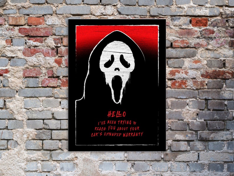 Scream Horror Movie Poster 18x24 Digital Download Print - Rough, Gritty ...