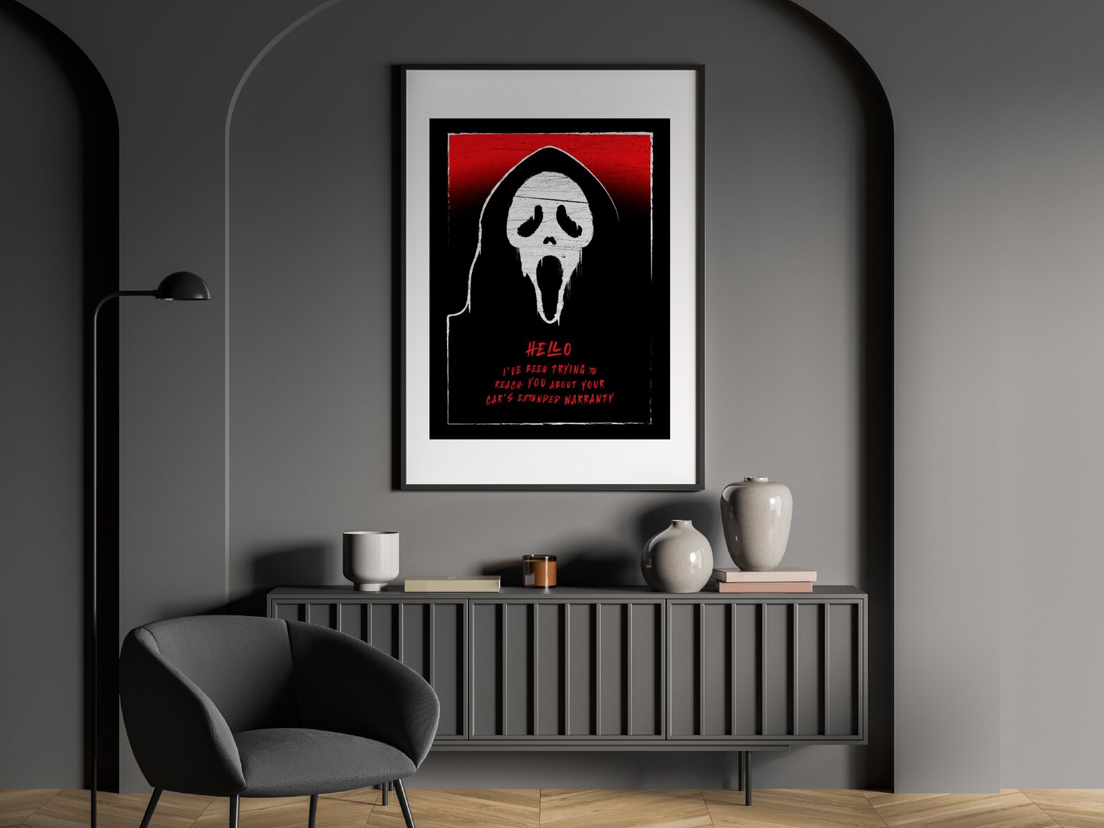 Scream Horror Movie Poster 18x24 Digital Download Print - Rough, Gritty, Minimal Ghostface ...