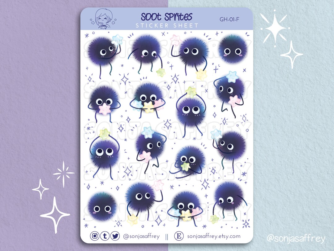 Soot Sprites Sticker Sheet || Studio Ghibli, Planner Stickers ...