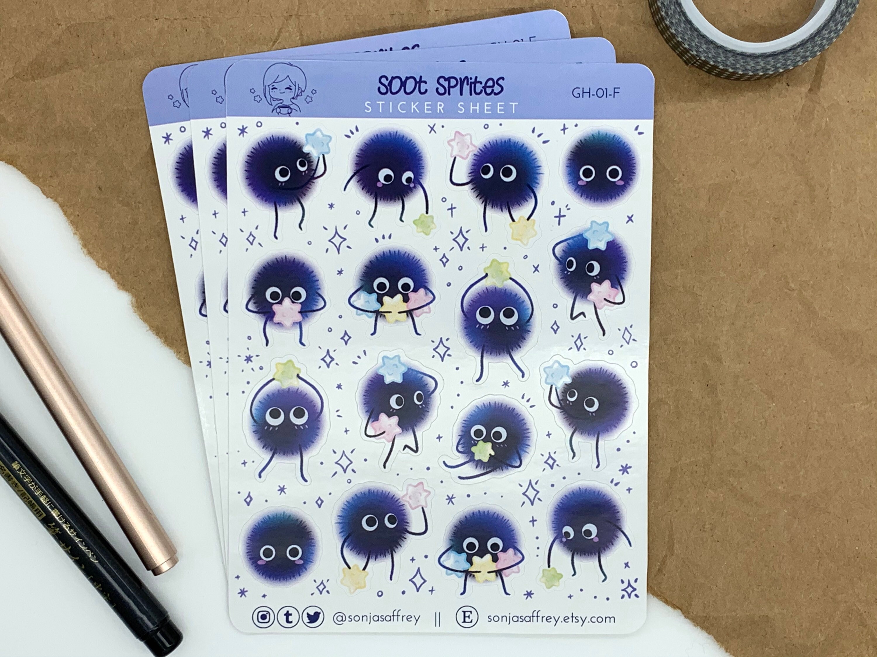 Soot Sprites Sticker Sheet Studio Ghibli Planner Stickers | Etsy