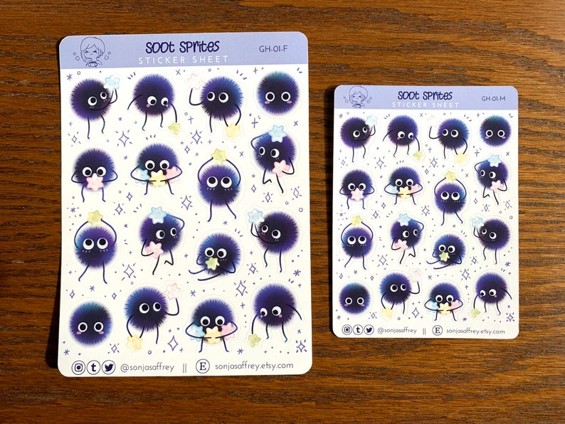 Soot Sprites Sticker Sheet || Studio Ghibli, Planner Stickers ...