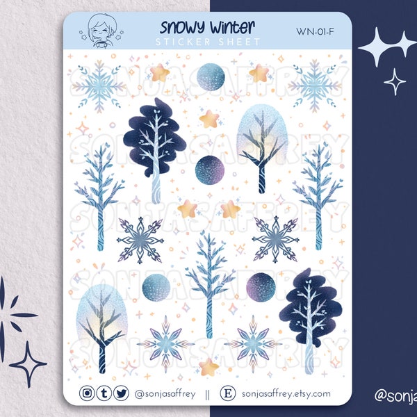 Winter Stickers - Etsy