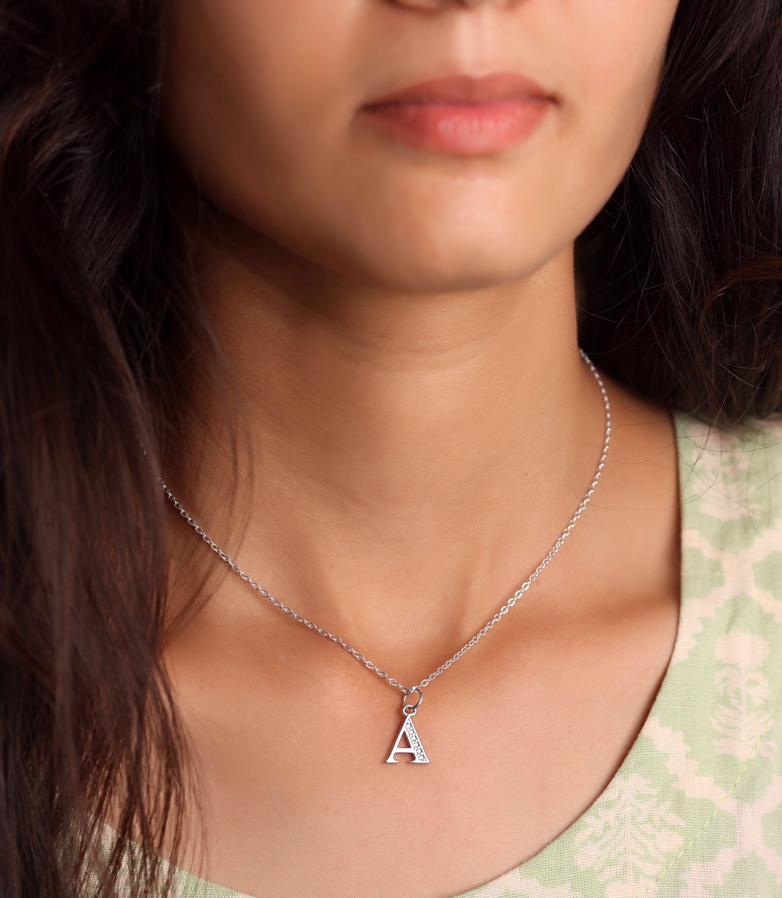 Letter F Necklace J E R Q / 925 A-Z Initial Necklace - Etsy UK