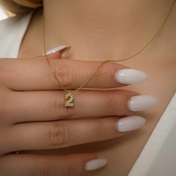 Number Necklace - Etsy