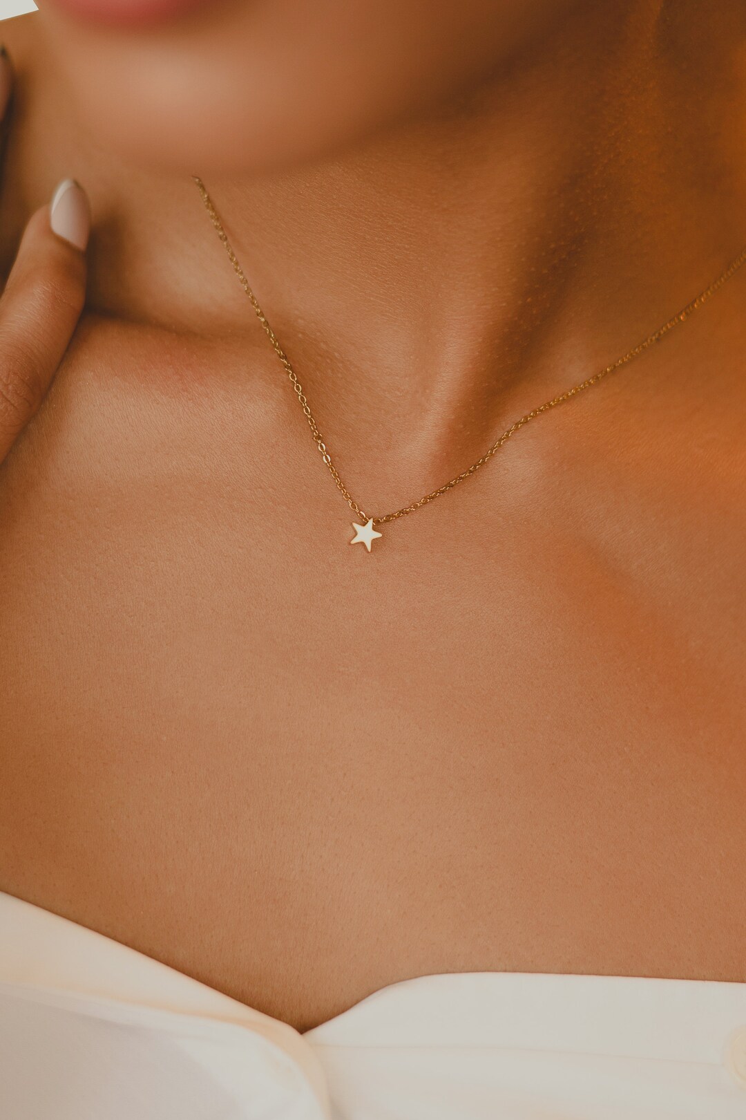 Extra Tiny Star Necklace/ 14k Gold Star Pendant/delicate Star Necklac ...