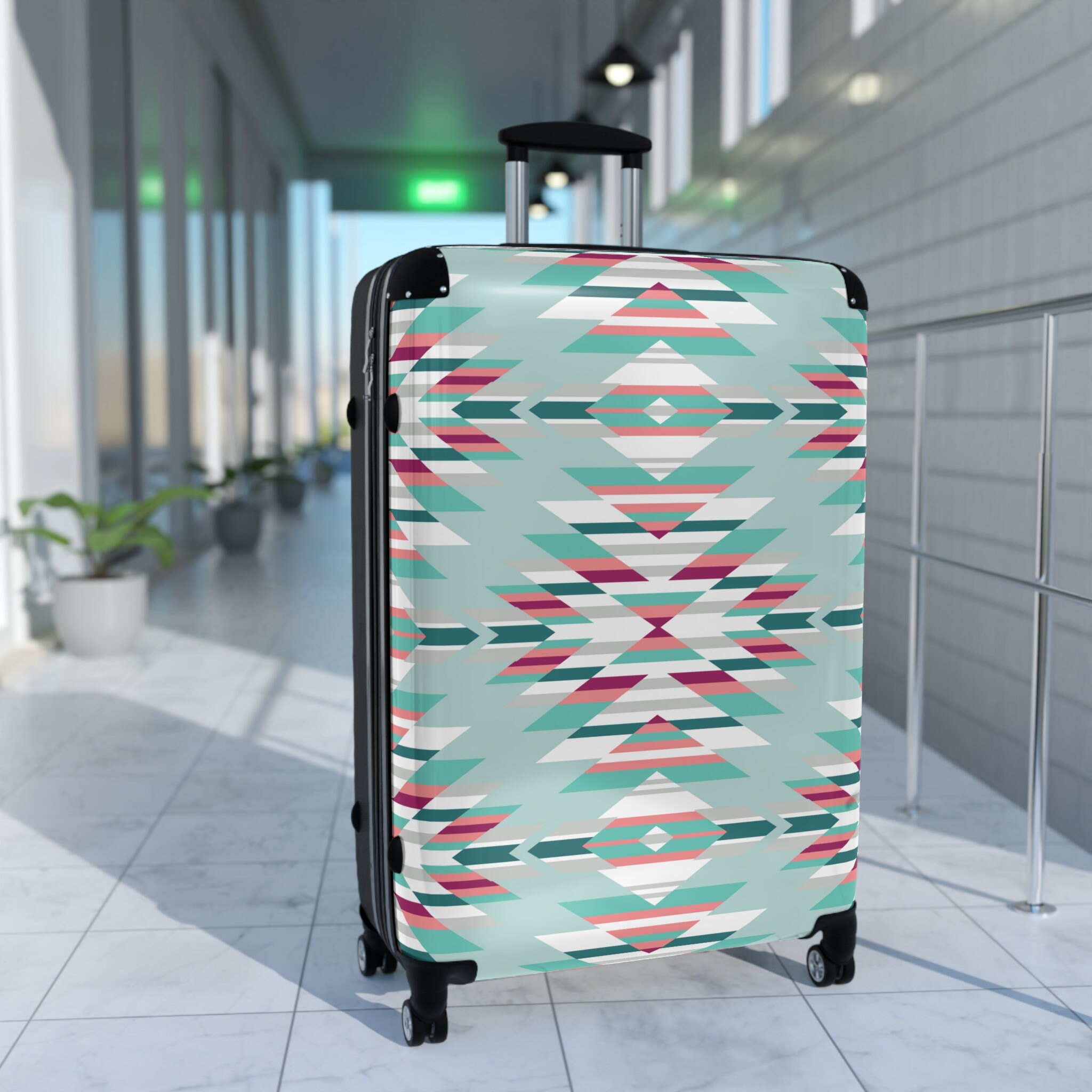 Aztec Cabin Suitcase, Rolling Hard Shell Carry on Luggage Native ...