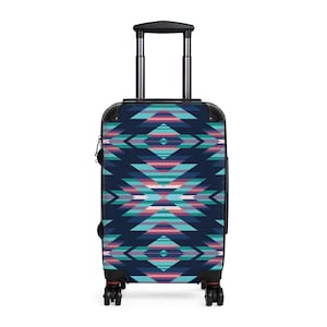 Native American Cabin Suitcase, Rolling Hard Shell Carry on Luggage ...