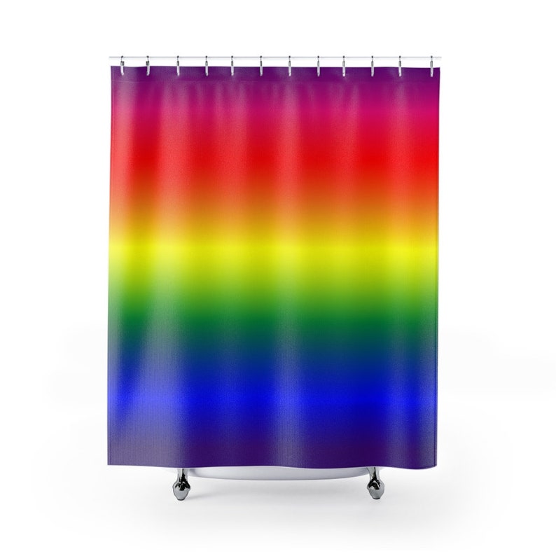 Gradient Rainbow Lgbtq Gay Pride Shower Curtain Etsy