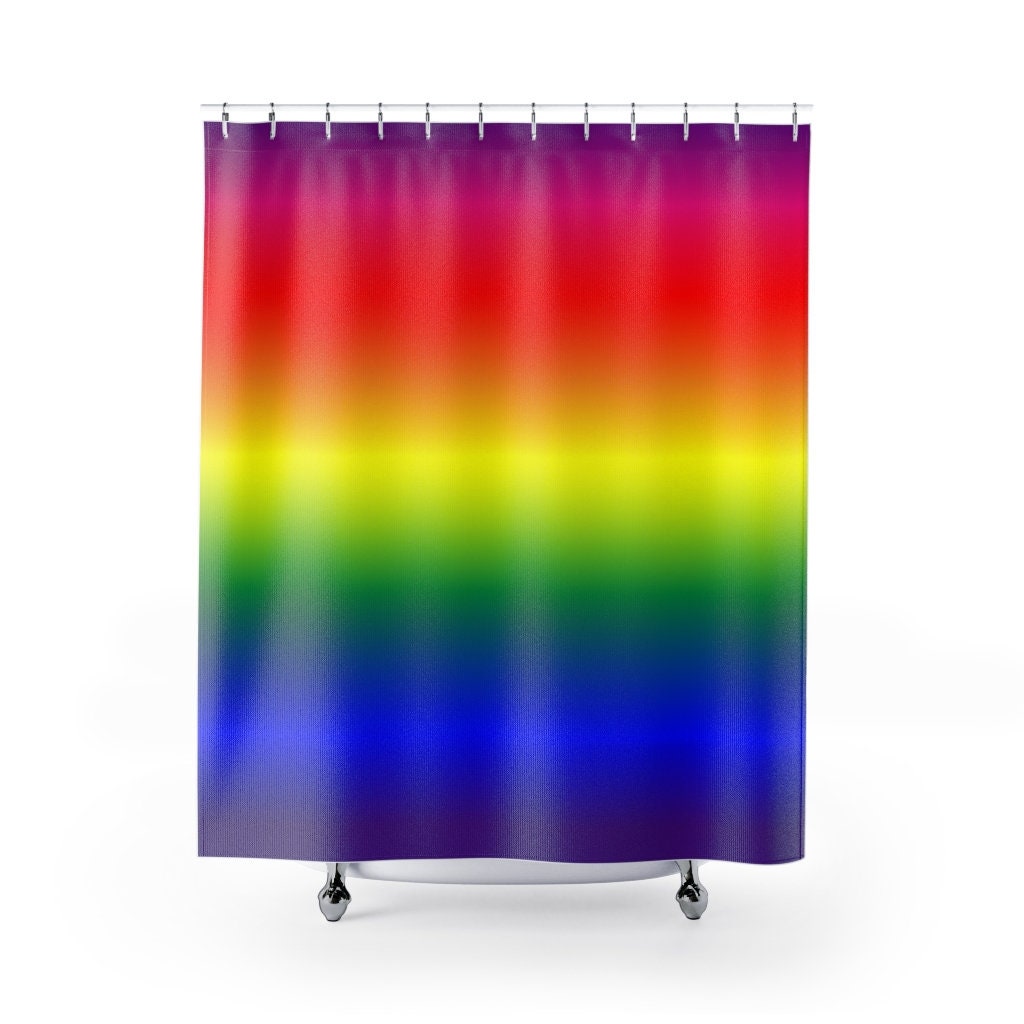 Gradient Rainbow LGBTQ Gay Pride Shower Curtain - Etsy