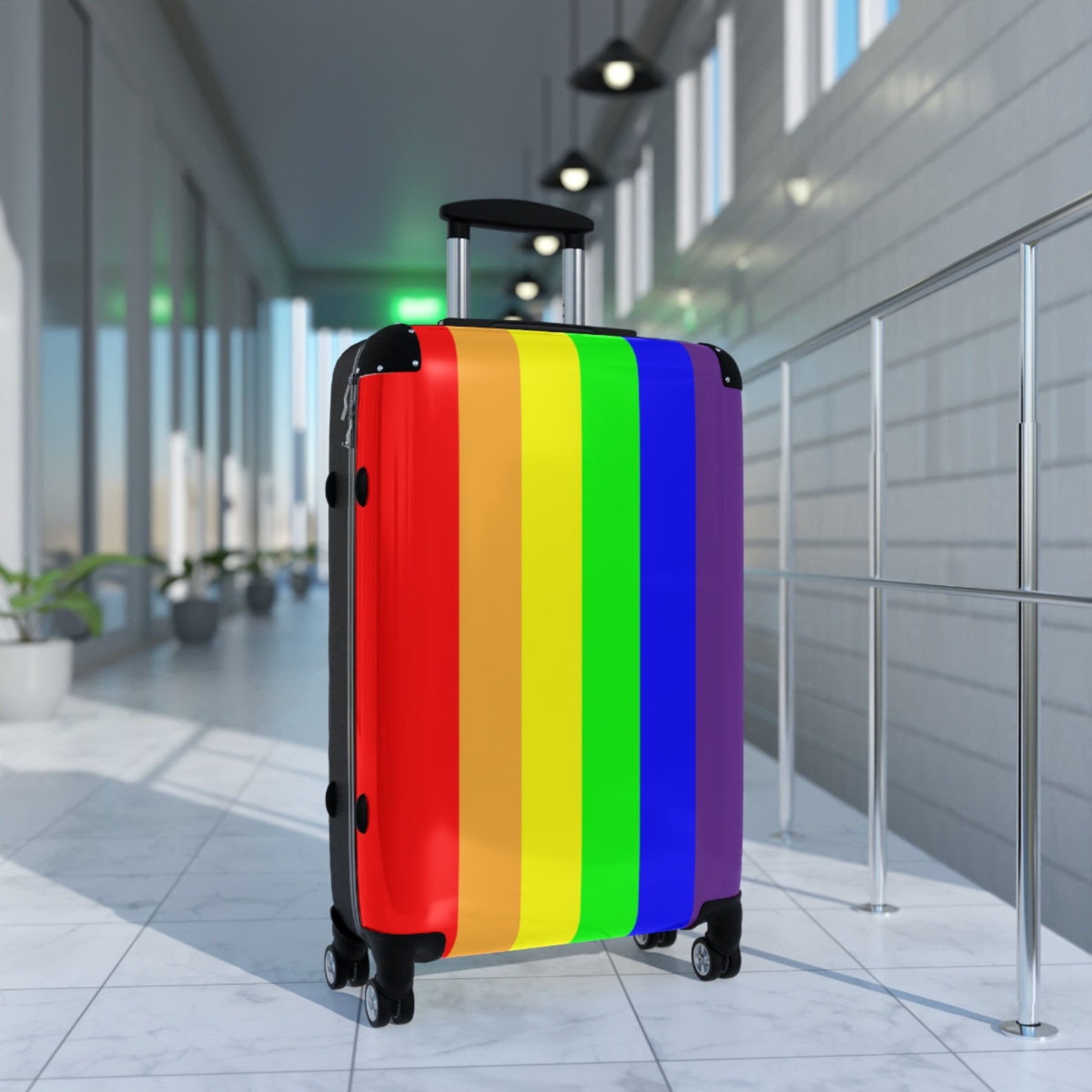 Rainbow Luggage Cover, Stretchy Case, Rainbow Flag LGBTQ Carry on ...