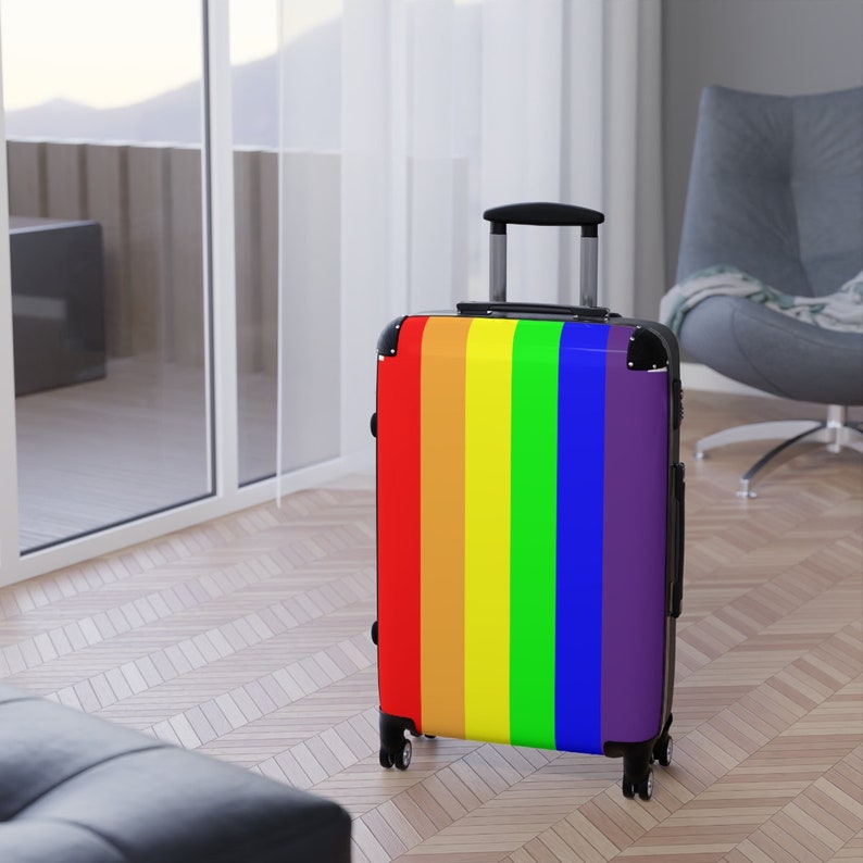 Rainbow Luggage Cover, Stretchy Case, Rainbow Flag LGBTQ Carry on ...