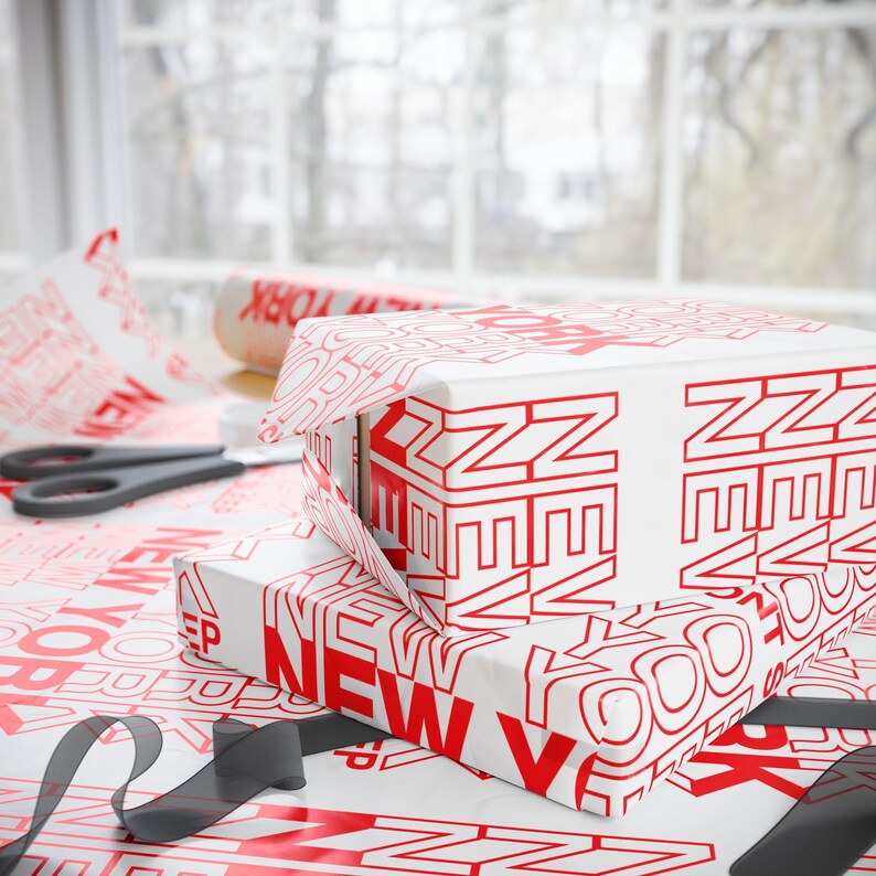 New York City Gift Wrapping Paper, Aesthetic Craft and Decor Paper ...