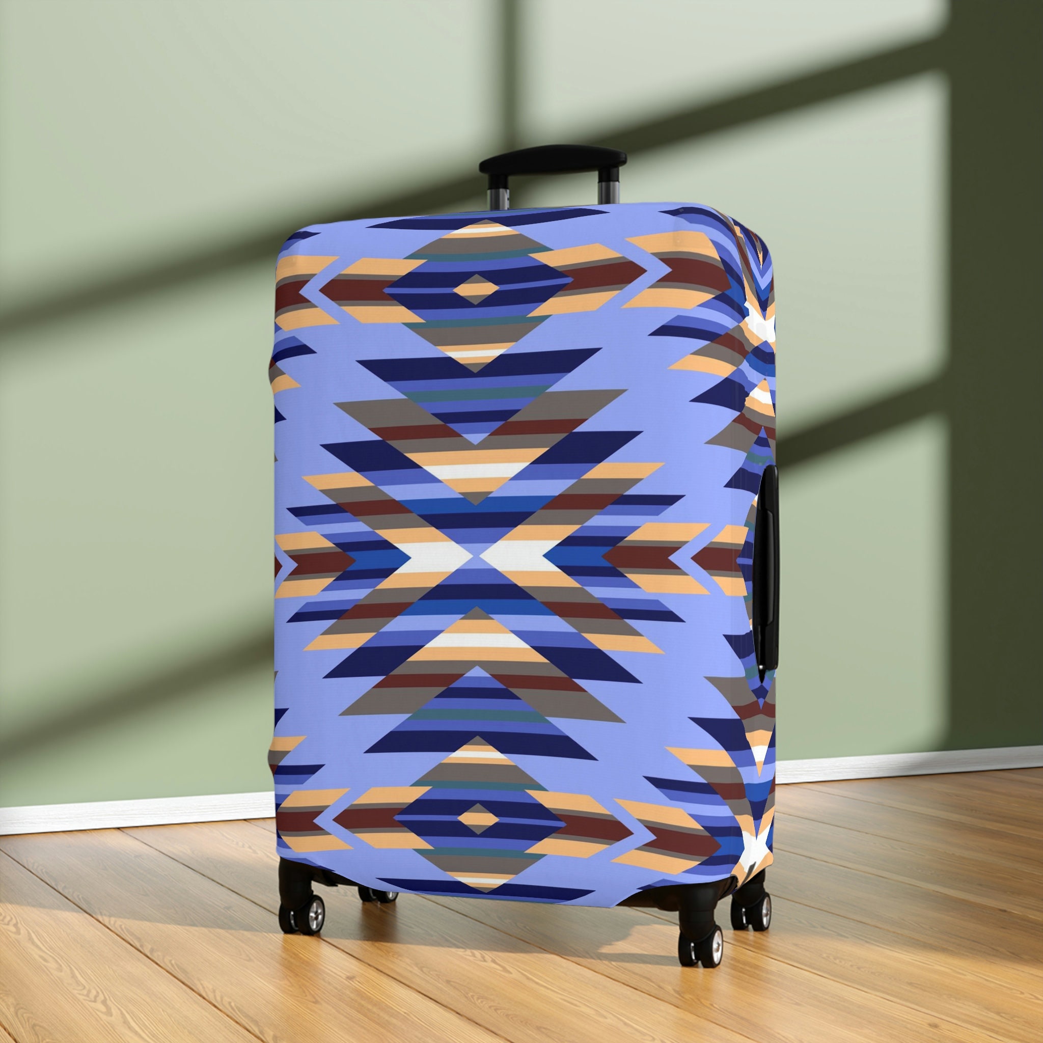 Aztec Native American Pattern Art Luggage Cover, Stretchy Suitcase ...
