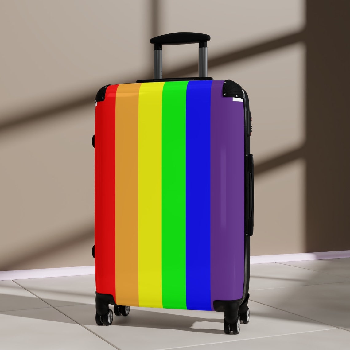 Rainbow Luggage Cover, Stretchy Case, Rainbow Flag LGBTQ Carry on ...