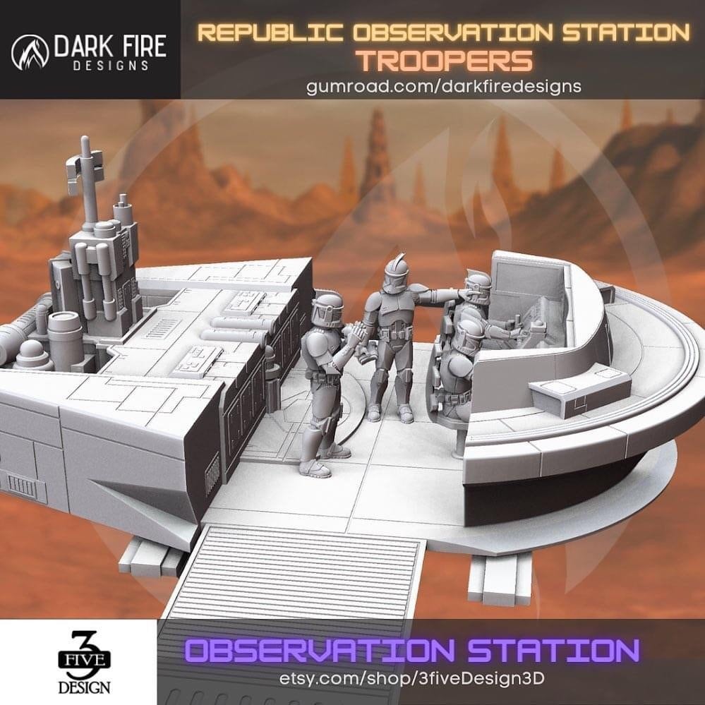 Star Wars Legion Observation Station Terrain .STL Download - Etsy UK