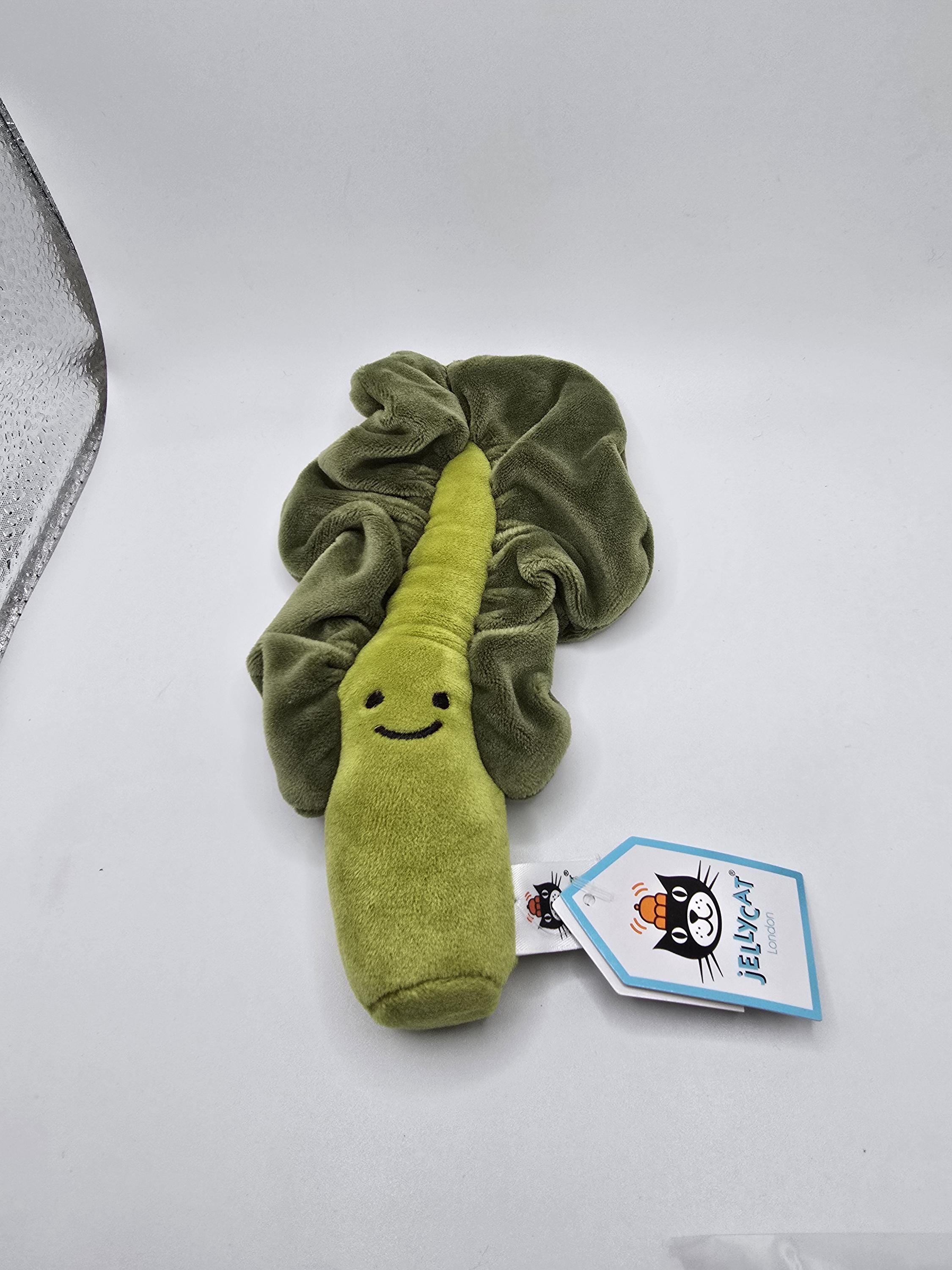 Jellycat Vivacious Vegetable Kale Leaf Plush Toy Retired - Etsy