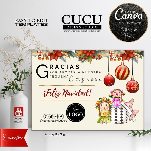 Spanish Holiday Card - Etsy