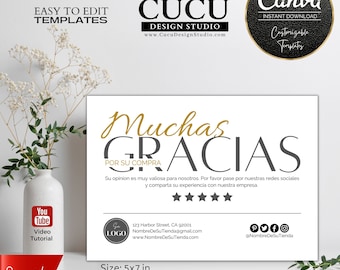 Templado De Tarjeta De Gracias, Thank You Template , Templado De Gracias , Templado De Gracias ...