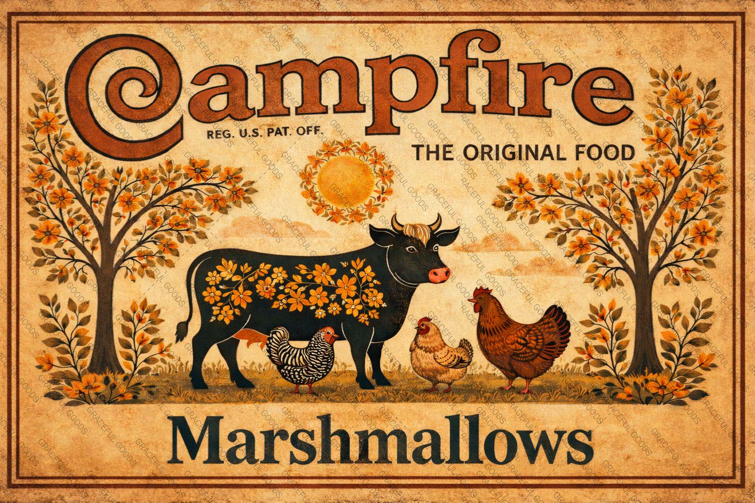Pennsylvania Dutch Folk Art Label | Fraktur Inspired Farm Label ...
