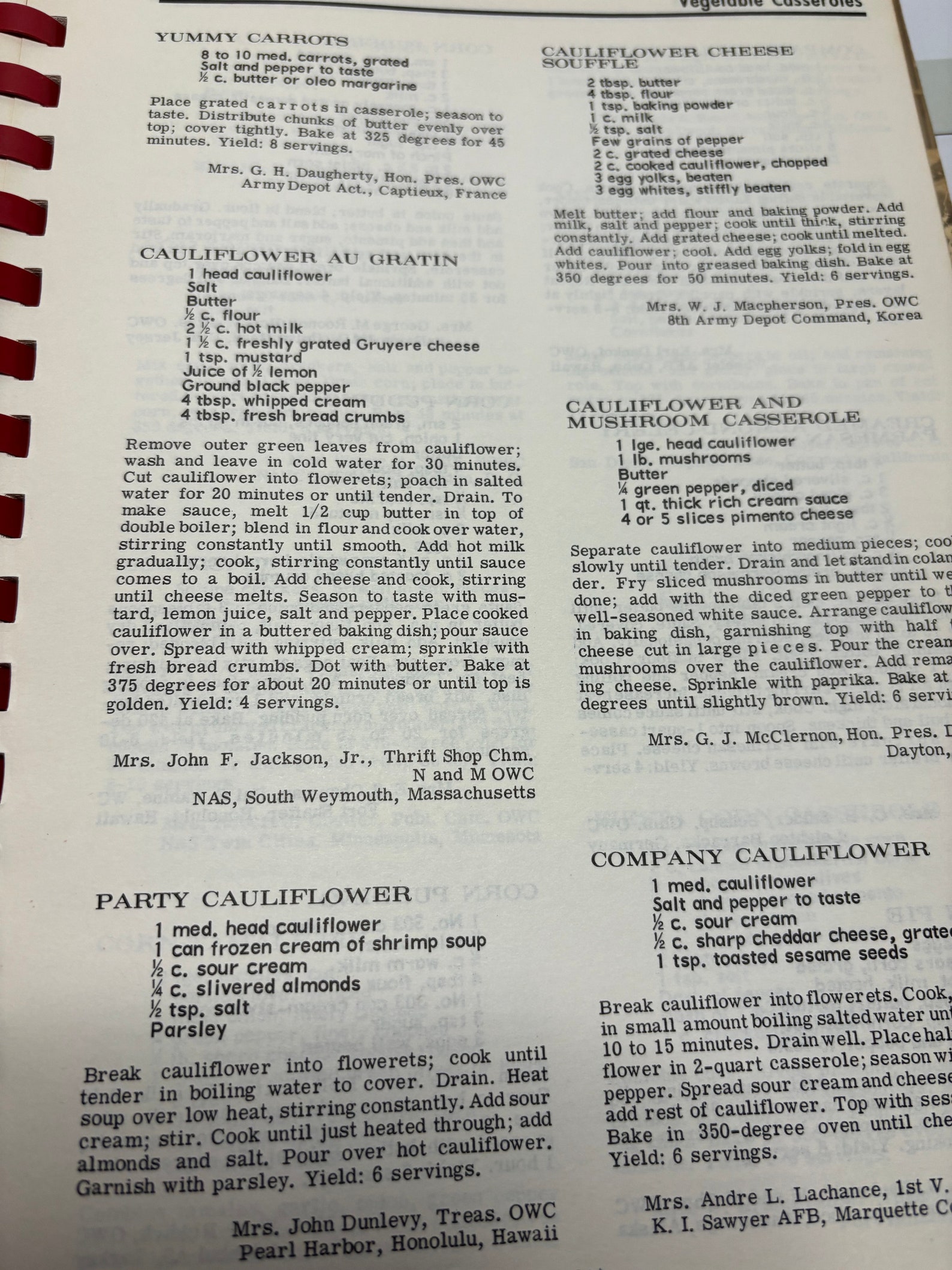Vintage Cookbook 2000 Worldwide Favorite Recipes of Military Officers ...