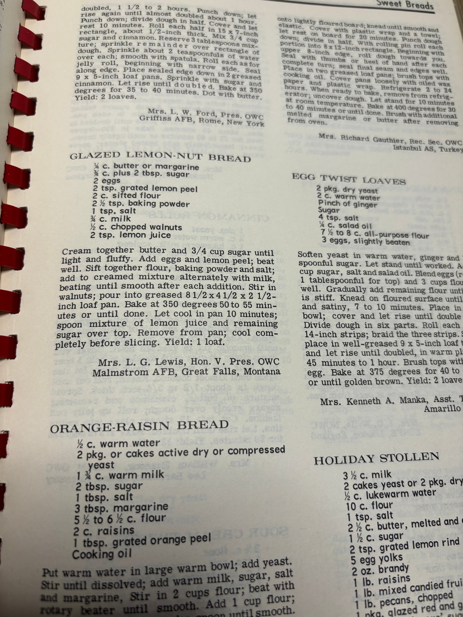 Vintage Cookbook 2000 Worldwide Favorite Recipes of Military Officers ...