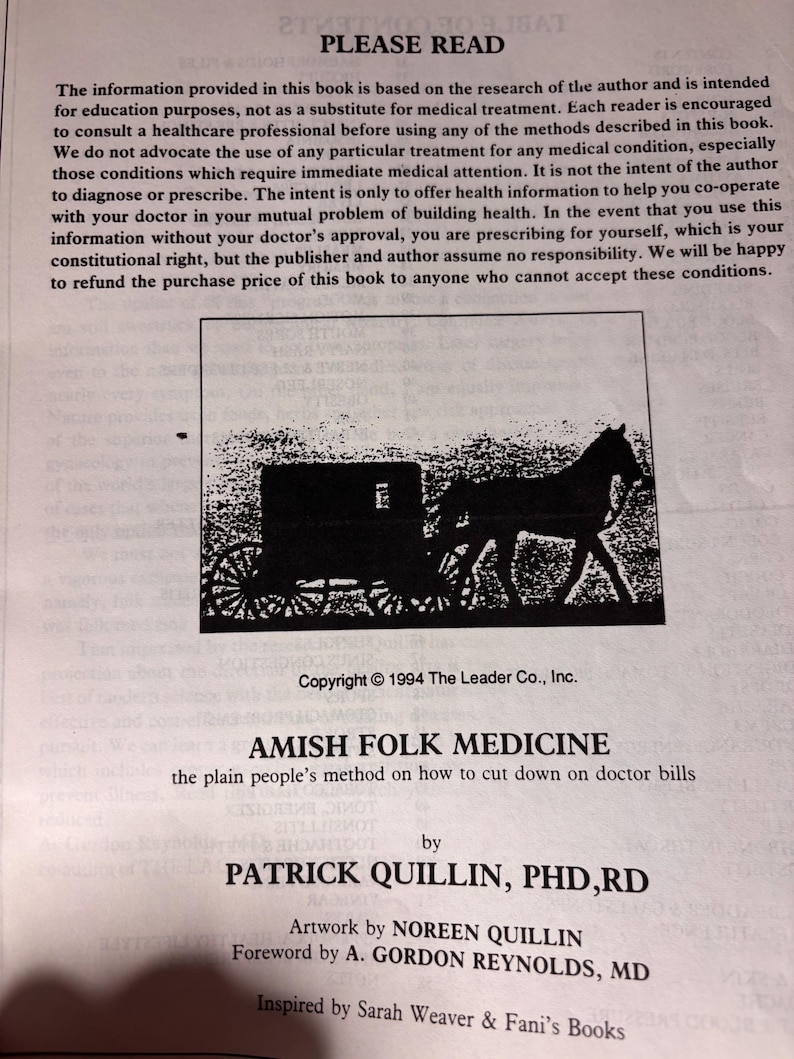 Amish Folk Medicine Book Wisdom Of Amish Healing Patrick Quillin