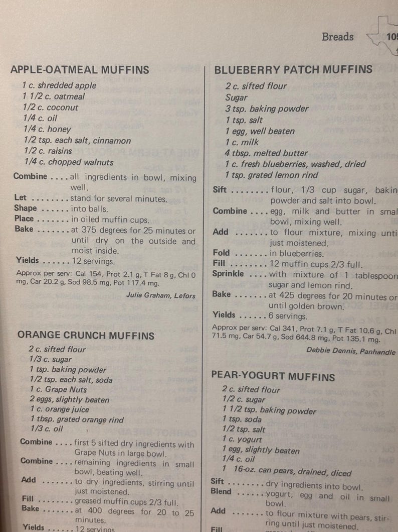 Vintage Texas 4-H Cookbook First Edition Favorite Recipes of Texas 4-H ...