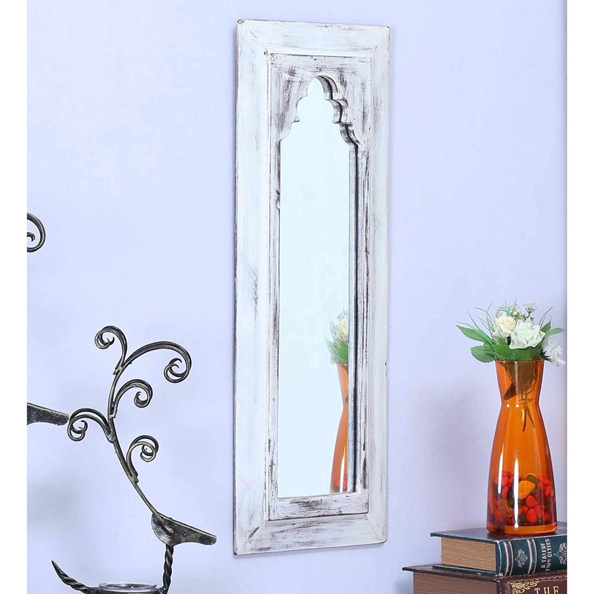 Wooden Distressed Mirror Frame, Indian Frame, Mehrab Frame, Wooden Wall ...