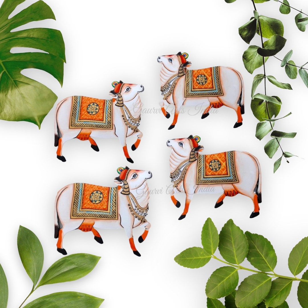 Wall Decor Cow Cut Outs Pichwai Cows Set of 2 Frame DIY Art - Etsy