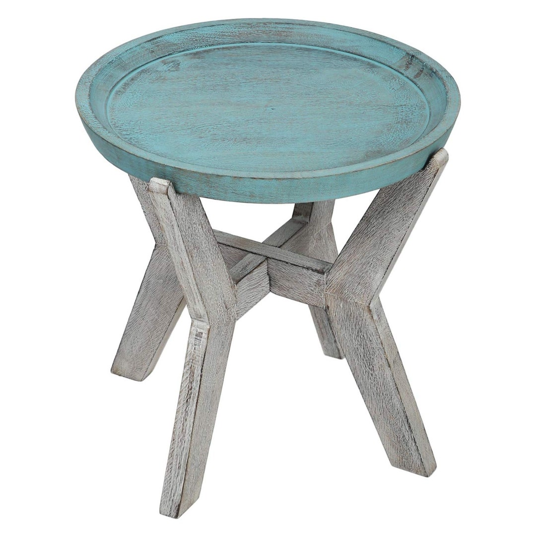 Holztisch Mini Tisch Zusammenklappbarer Distressed Serviertisch und ...
