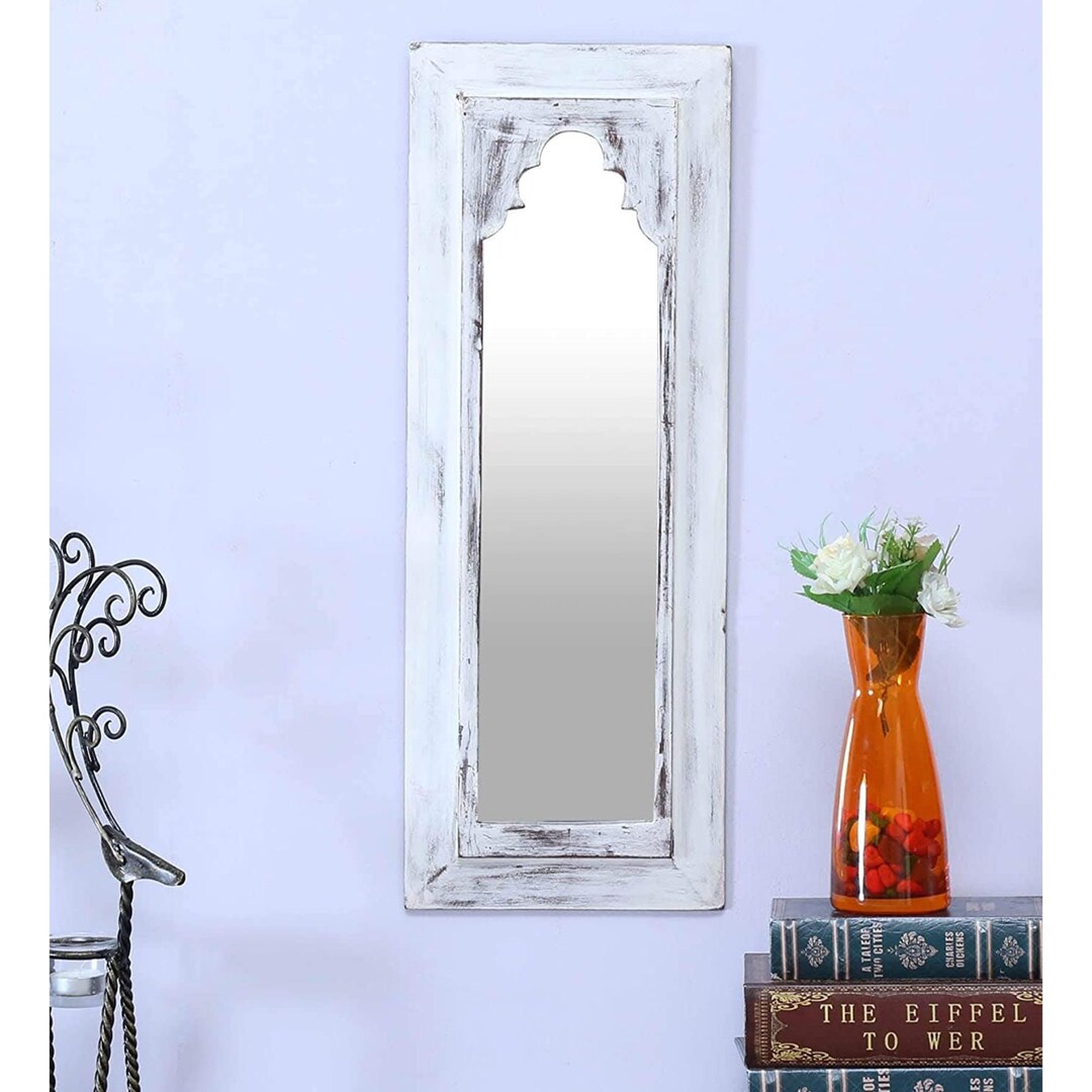 Wooden Distressed Mirror Frame, Indian Frame, Mehrab Frame, Wooden Wall ...