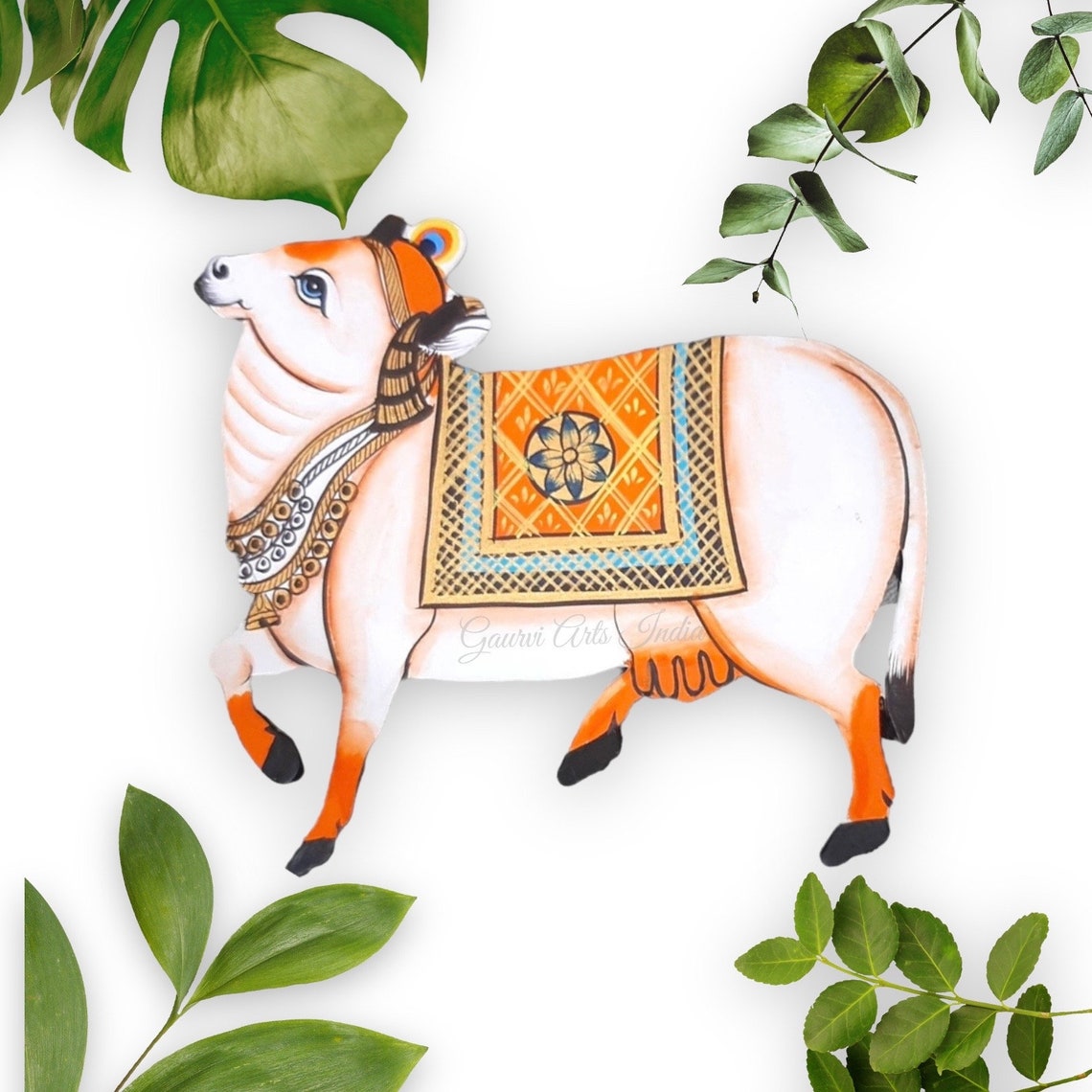 Wall Decor Cow Cut Outs Pichwai Cows Set of 2 Frame DIY Art - Etsy